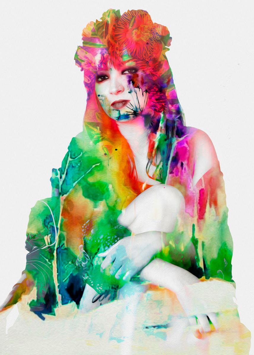 'Gaia with light and colors' Poster by Cristo Emilio | Displate