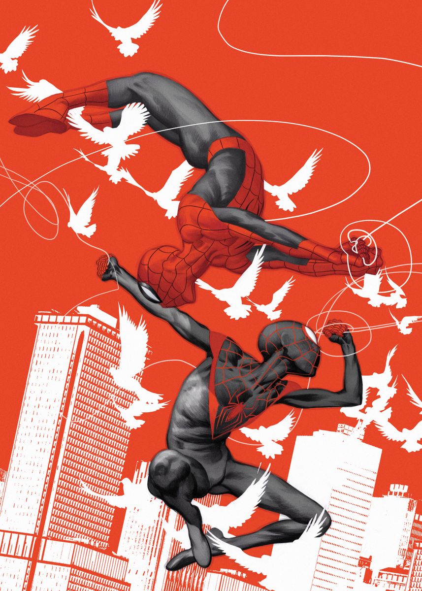 'Spider-Man & Venom ' Poster, picture, metal print, paint by Marvel ...