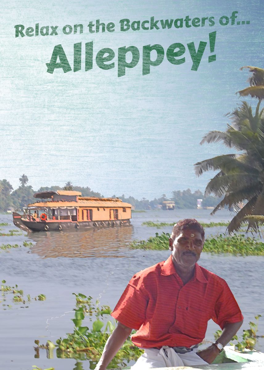 'Backwaters of Alleppey' Poster by Tim Canada | Displate