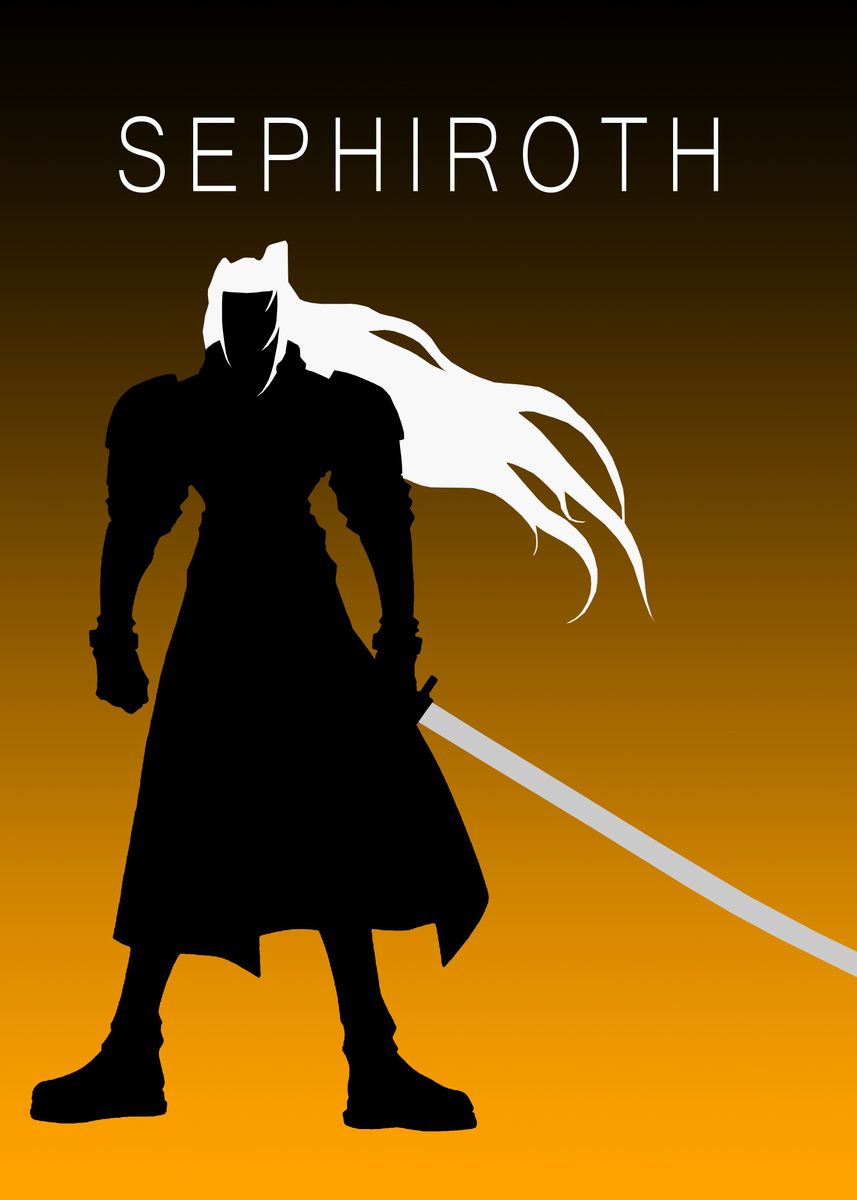 'Minimalist Sephiroth' Poster, picture, metal print, paint by Apo ...