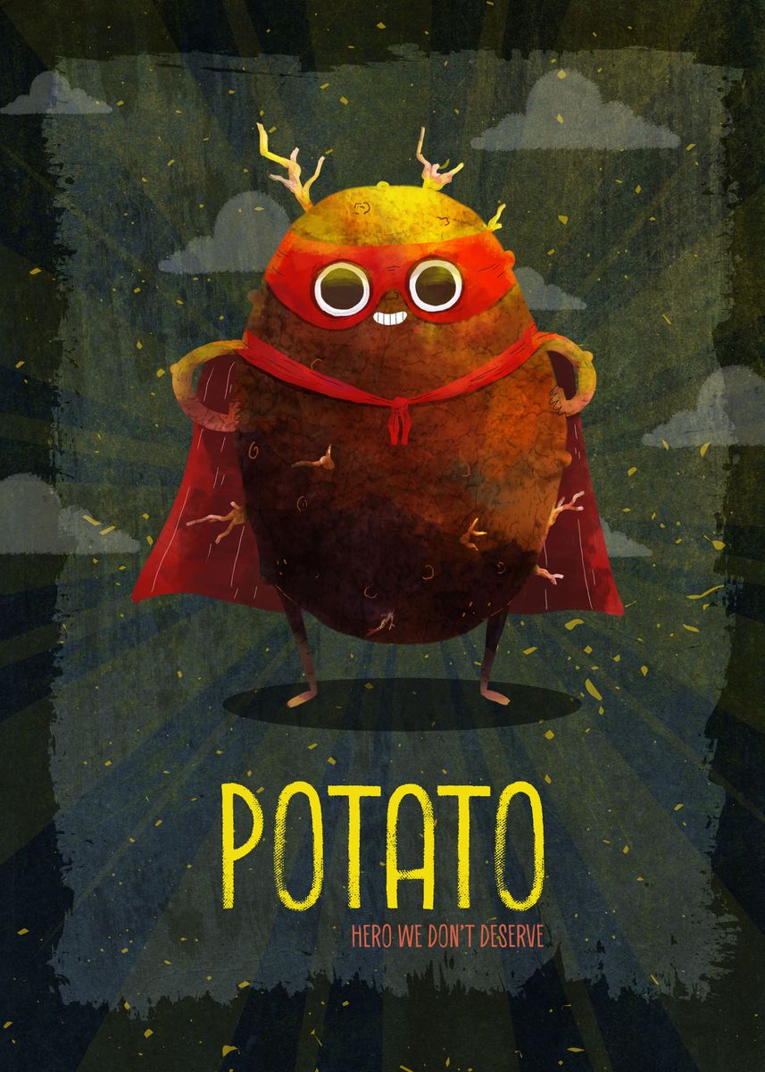 'Potato' Poster, picture, metal print, paint by Agata Kopff | Displate
