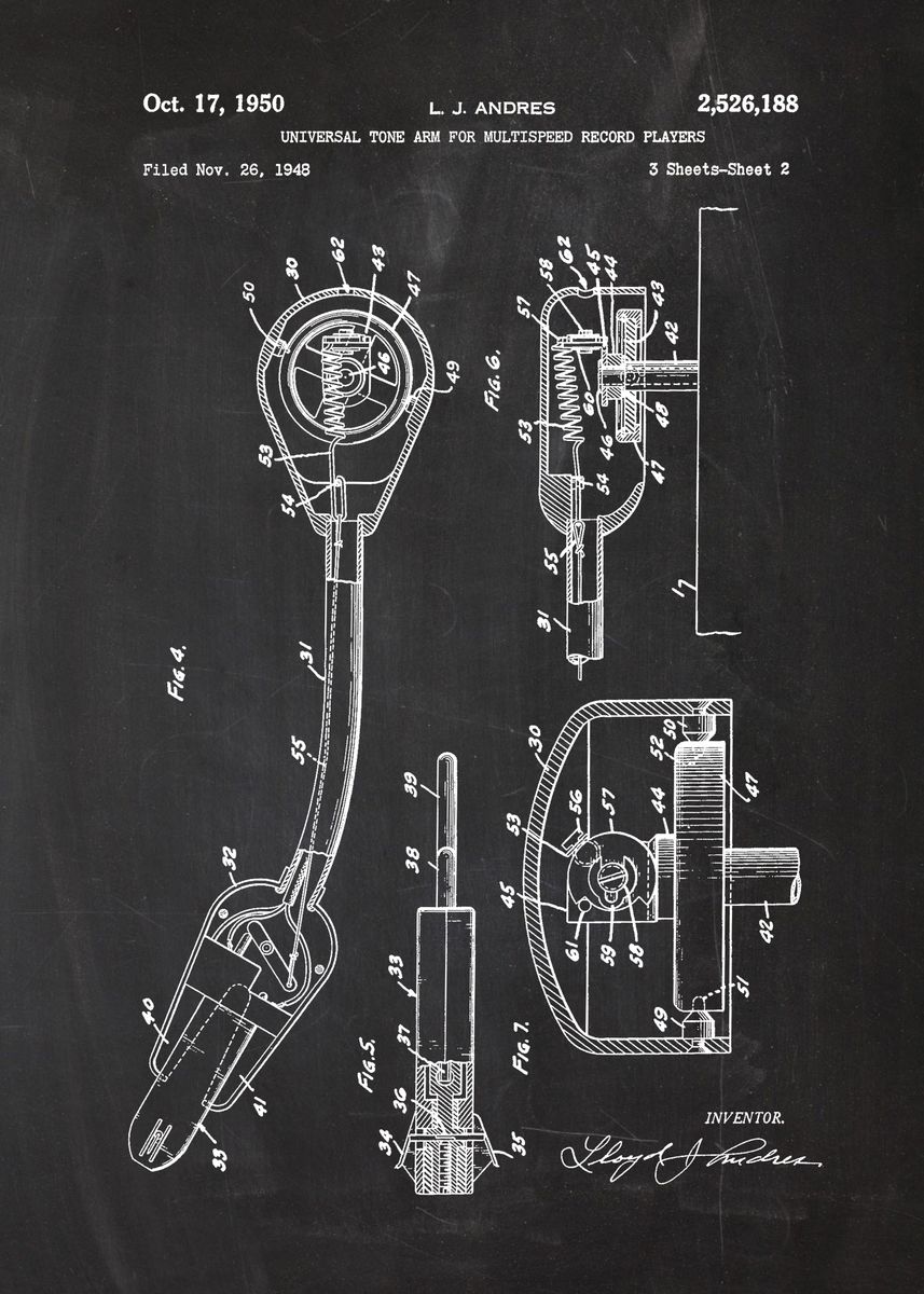'Tone Arm for Record Player' Poster by Nicram K | Displate