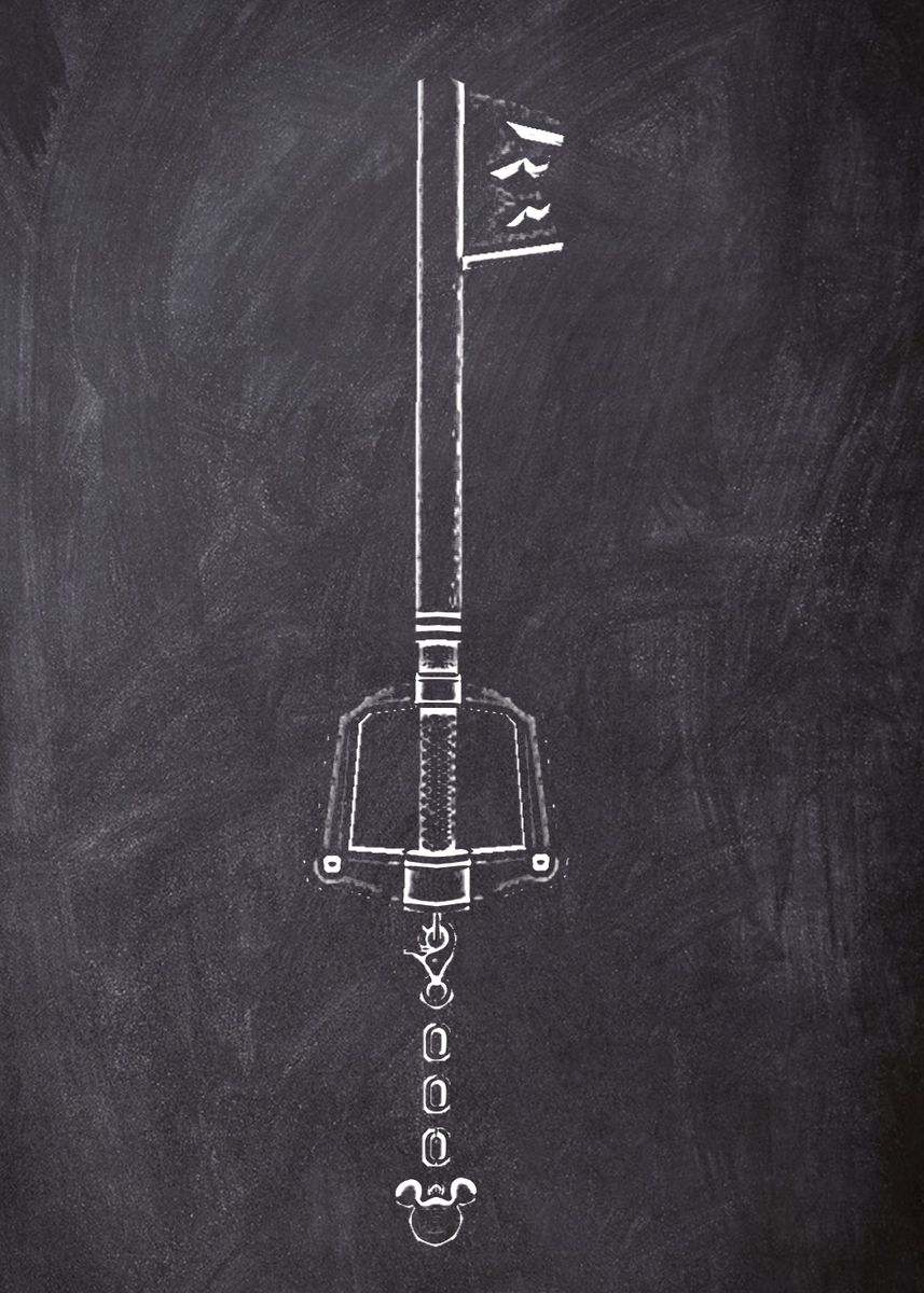 'Chalk key' Poster, picture, metal print, paint by Freak Creator | Displate