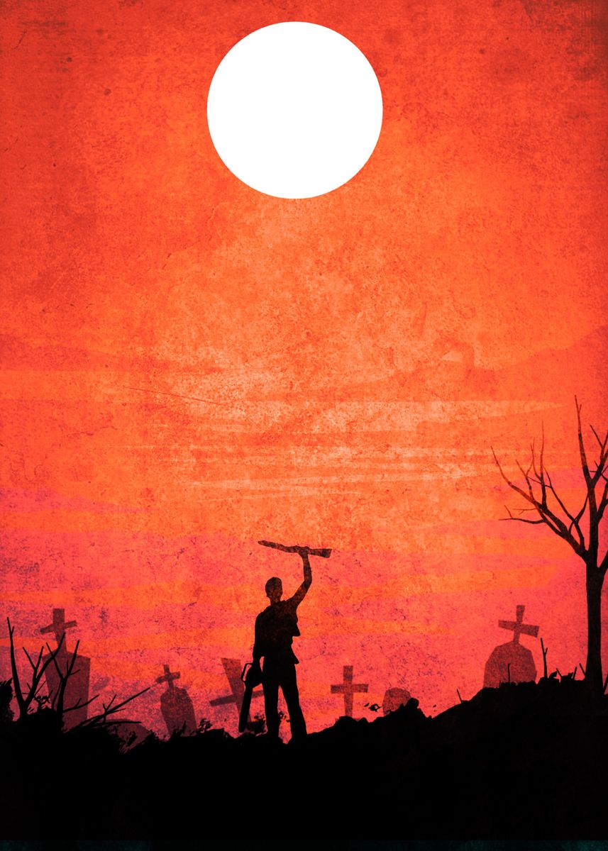 'evil dead Ash' Poster, picture, metal print, paint by anm diz | Displate