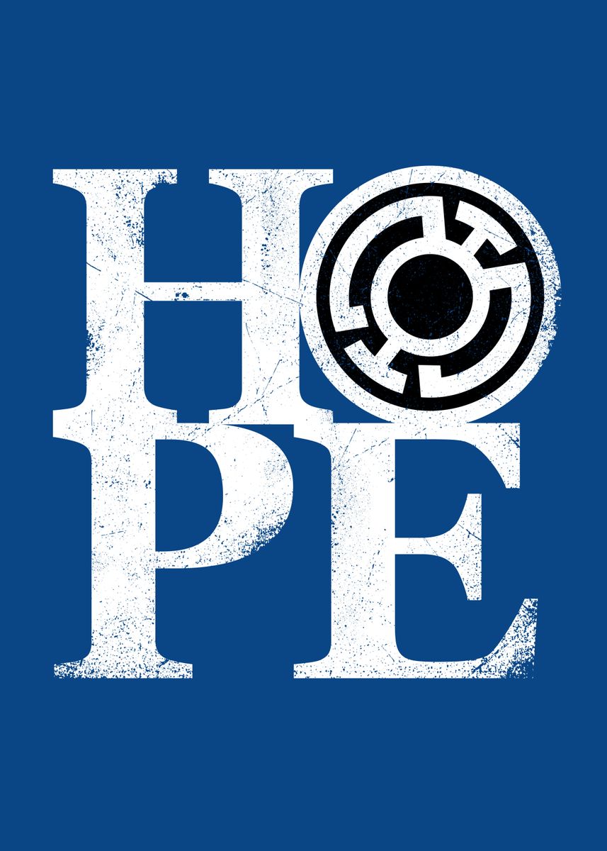 'Blue Lantern's Hope' Poster, picture, metal print, paint by Cattoc C ...