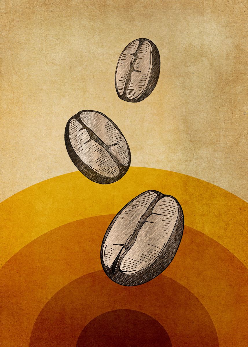 'Coffee Beans' Poster, picture, metal print, paint by Out of Box ...