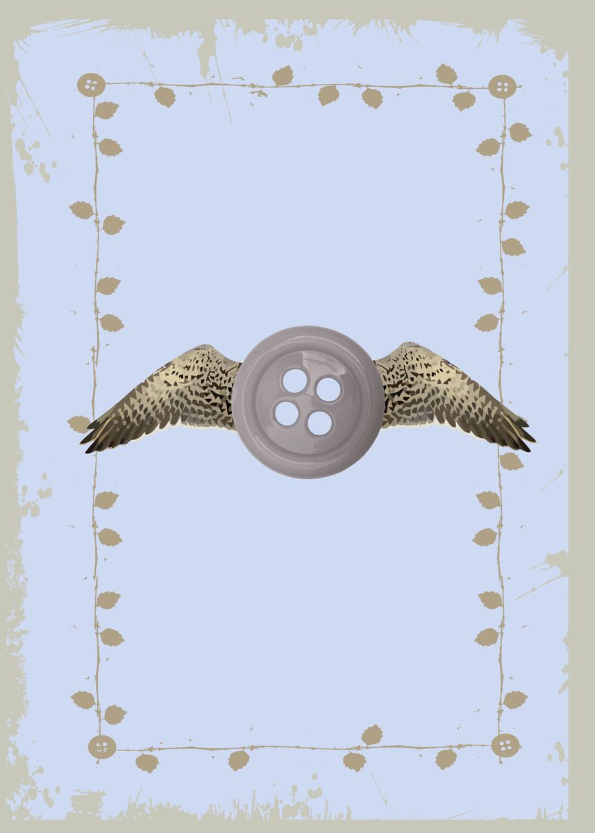 'Flying button' Poster, picture, metal print, paint by Alessandro ...
