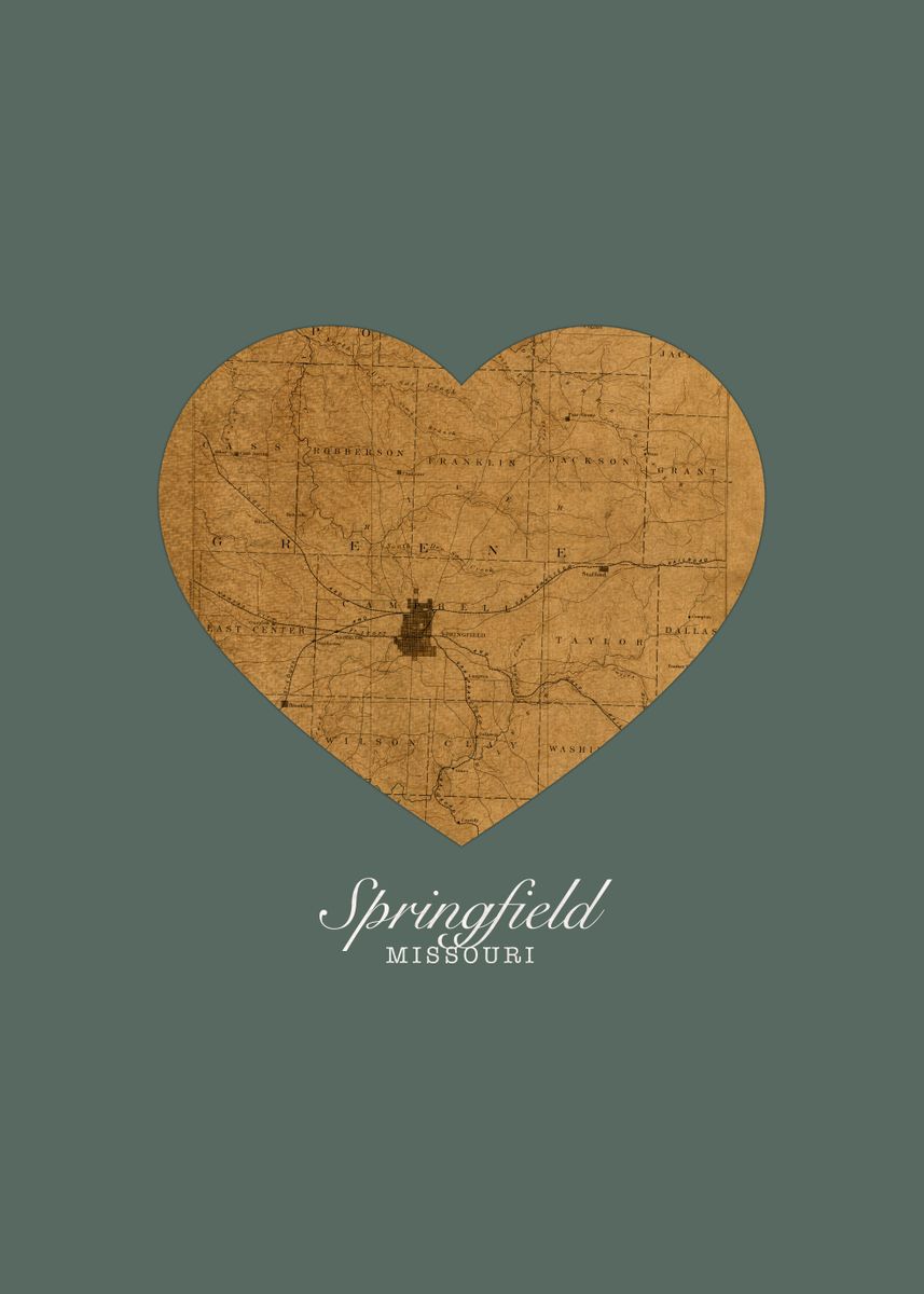 'I Heart Springfield MO' Poster by Design Turnpike | Displate