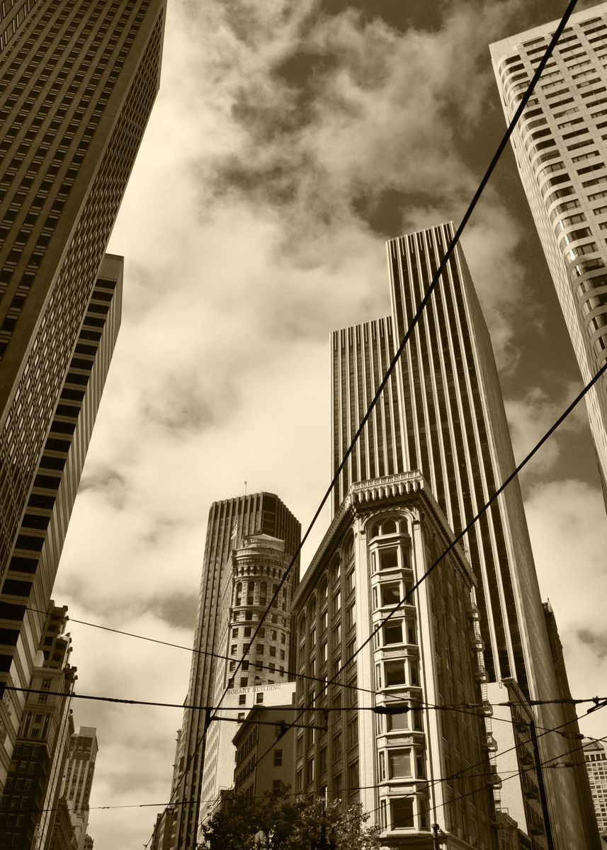 'Downtown' Poster, picture, metal print, paint by Ves Jako | Displate