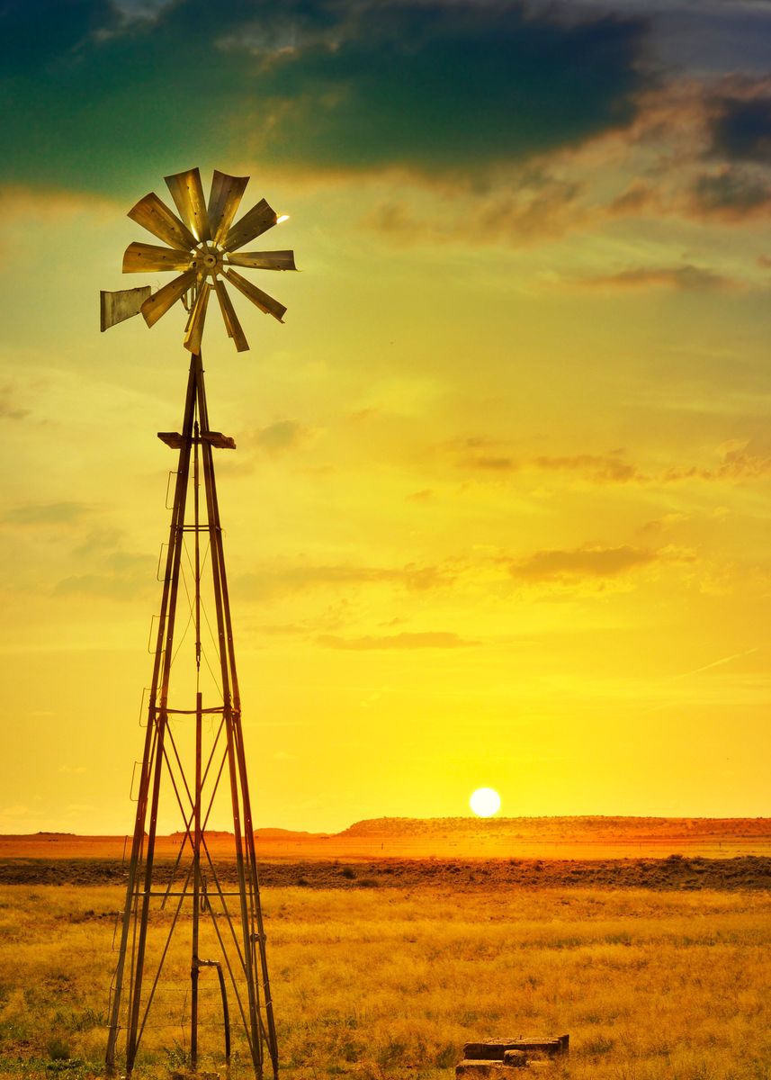 'Windmill' Poster by Ves Jako | Displate