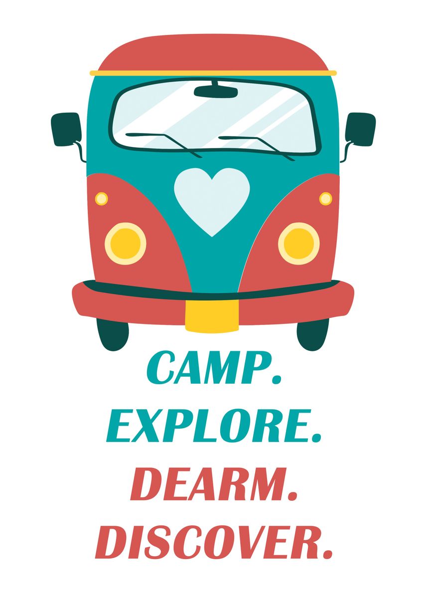 'Camp & Explore' Poster by Taha Sherif@ | Displate