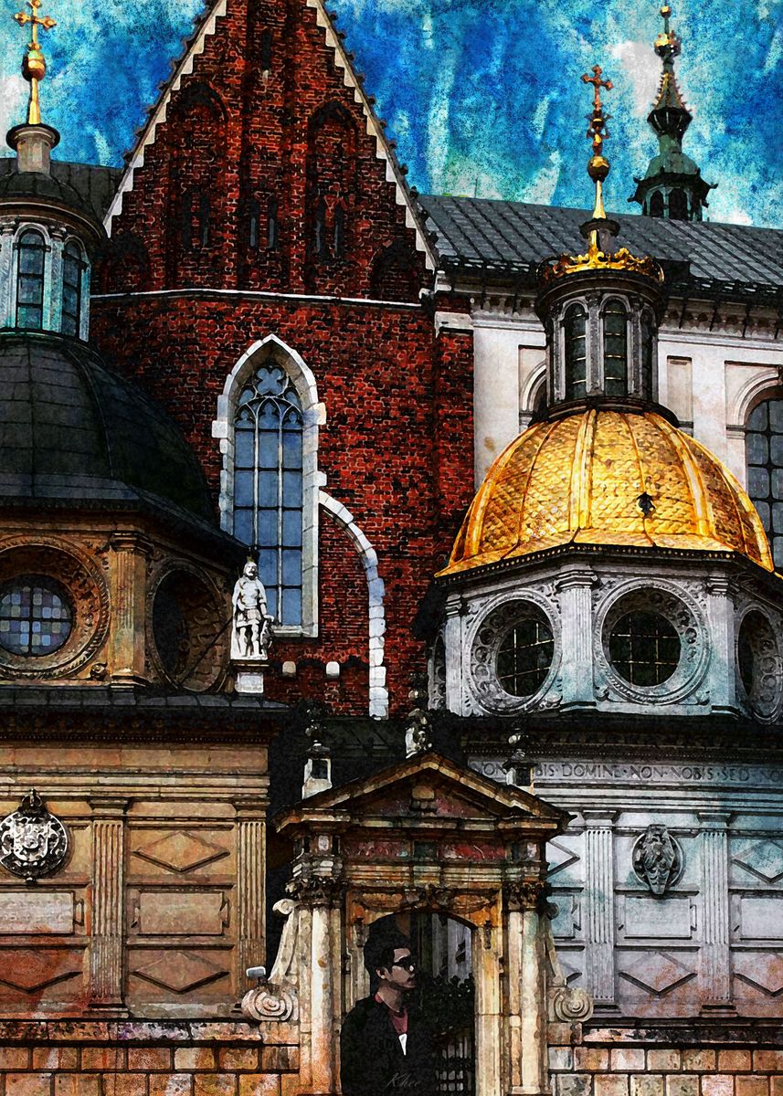 'Wawel' Poster, picture, metal print, paint by 5b7b162f6faf6 | Displate