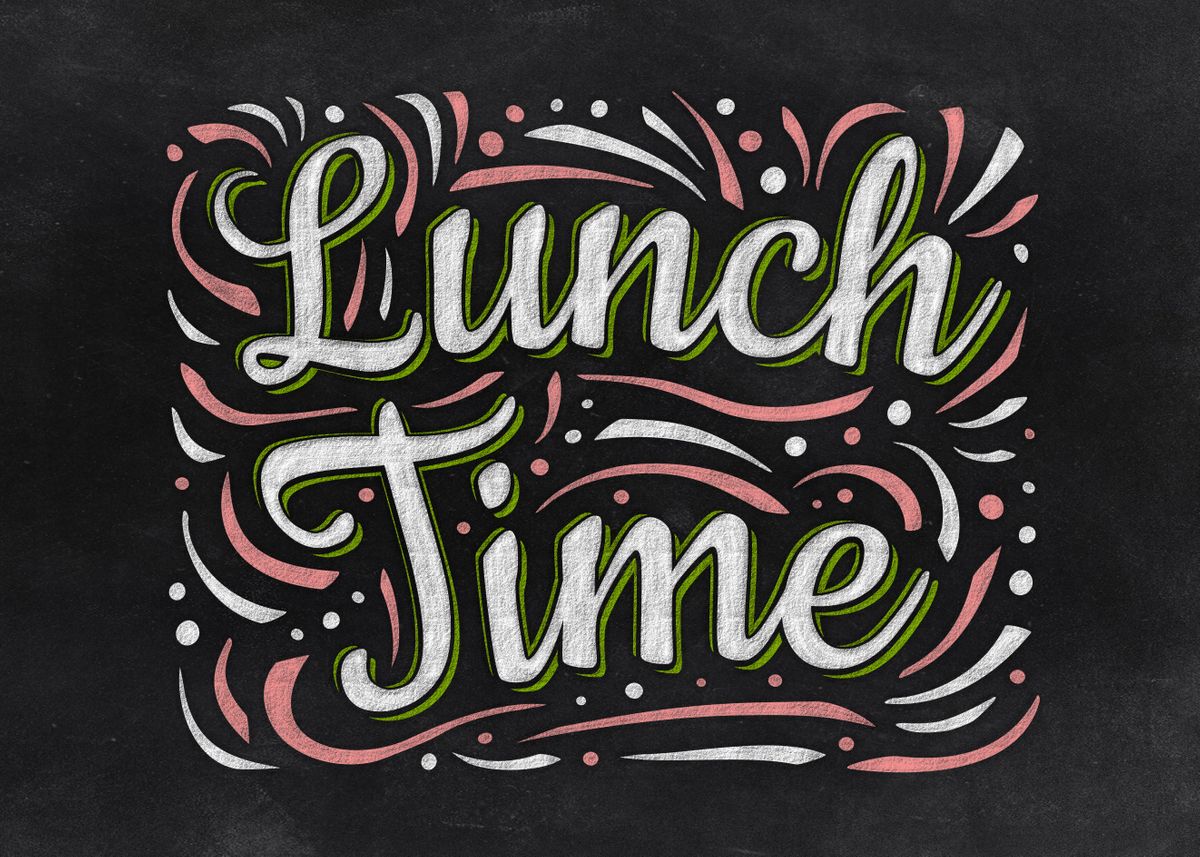 'Lunch Time Chalk Board' Poster by Iraida Bearlala | Displate