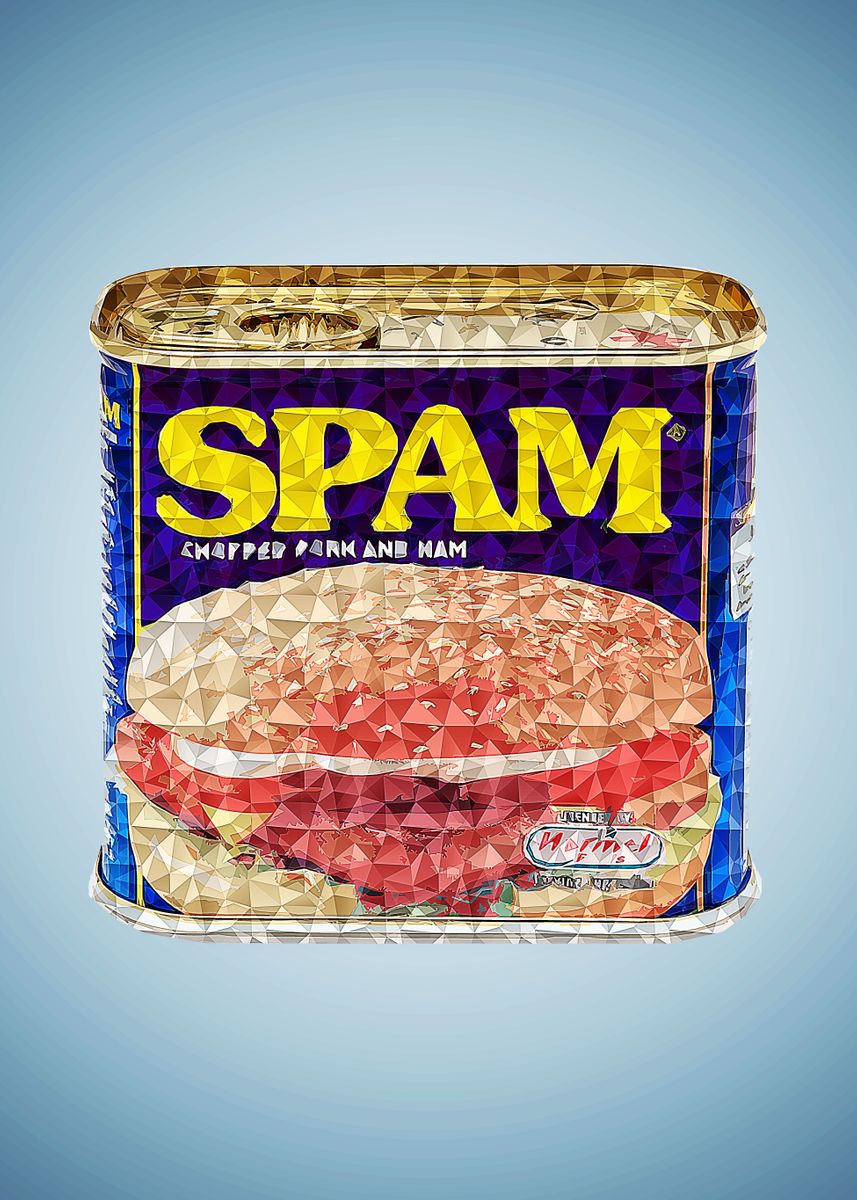 'Spam' Poster, picture, metal print, paint by Tatjana Geyr | Displate