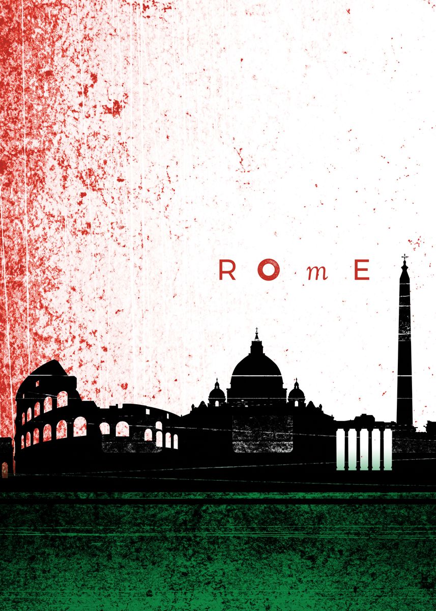 'City of Rome' Poster, picture, metal print, paint by Ale Borges | Displate