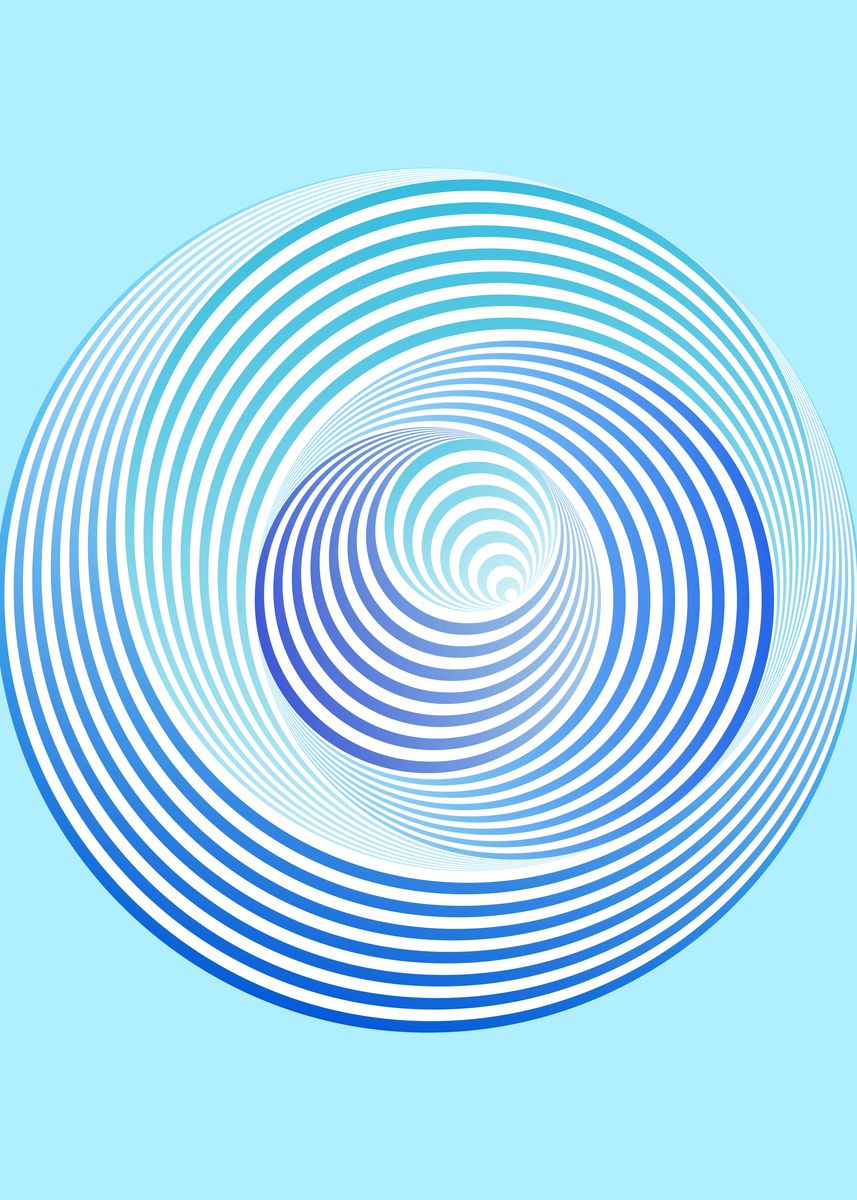 'blue illusion' Poster by Dimitri Schmidt | Displate