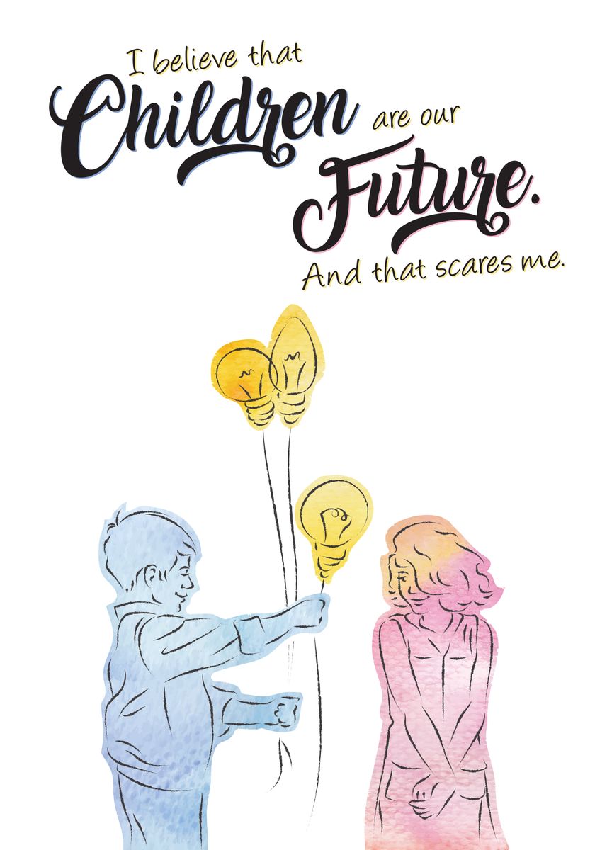 'Our Future' Poster, picture, metal print, paint by Nevena Grkovic ...