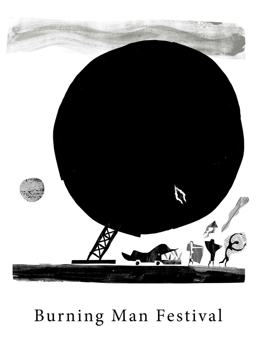 'Burning Man Festival' Poster by Lukasz Majewski | Displate
