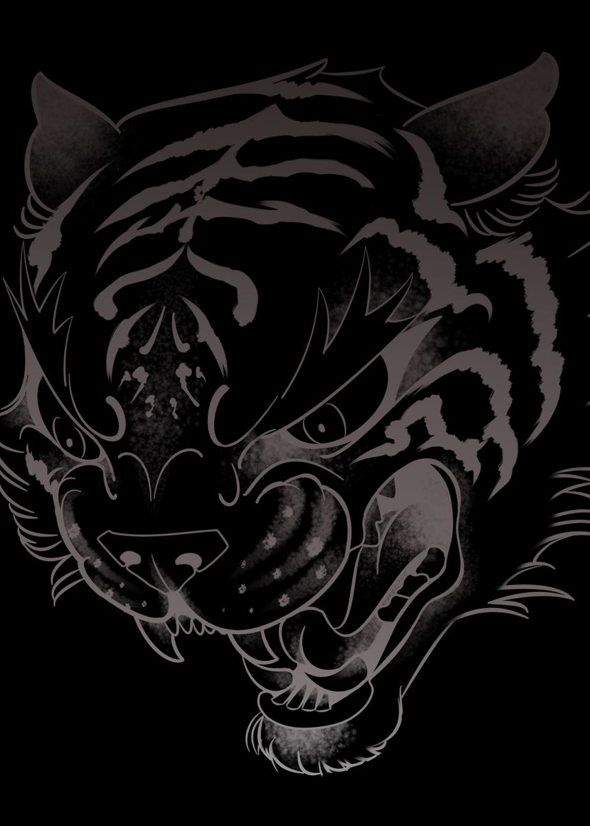 'Tora ink' Poster, picture, metal print, paint by Franco Ceron | Displate