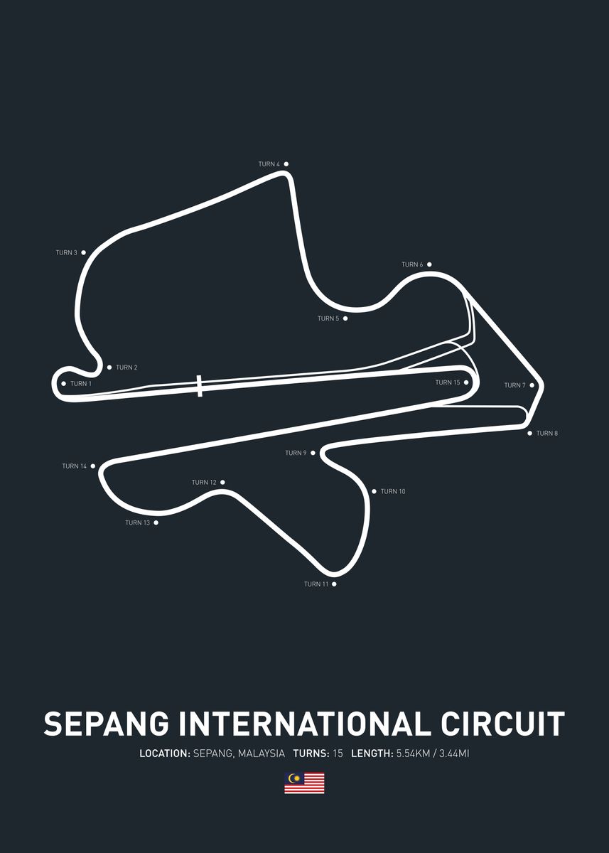 'Sepang International' Poster, picture, metal print, paint by Denyon ...