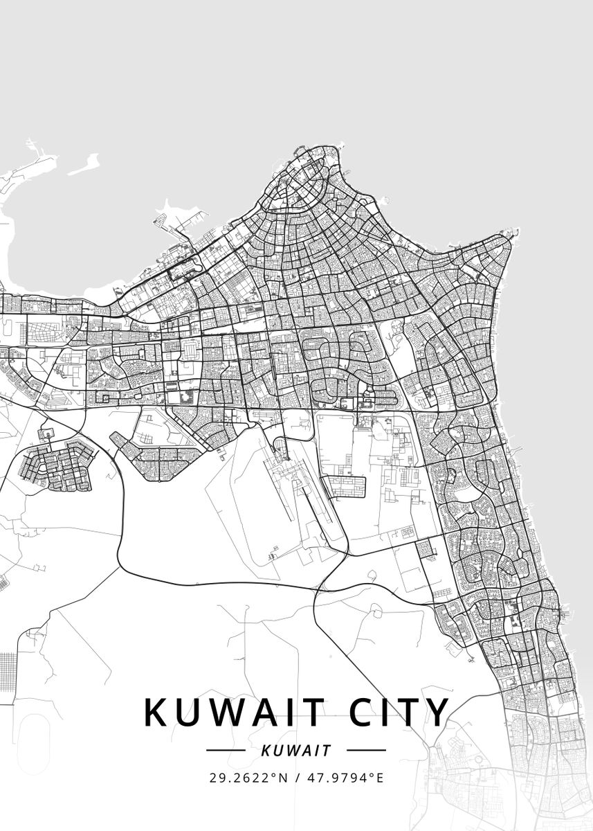 'Kuwait City, Kuwait' Poster, picture, metal print, paint by Designer ...