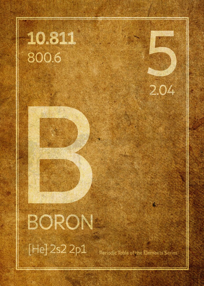 'Boron Element Patent' Poster, picture, metal print, paint by Design ...