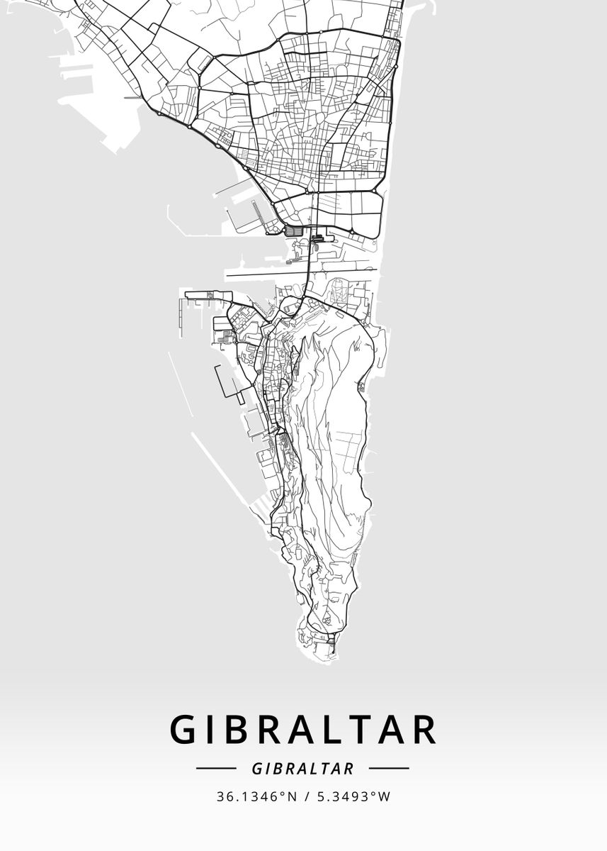 'Gibraltar, Gibraltar' Poster, picture, metal print, paint by Designer ...
