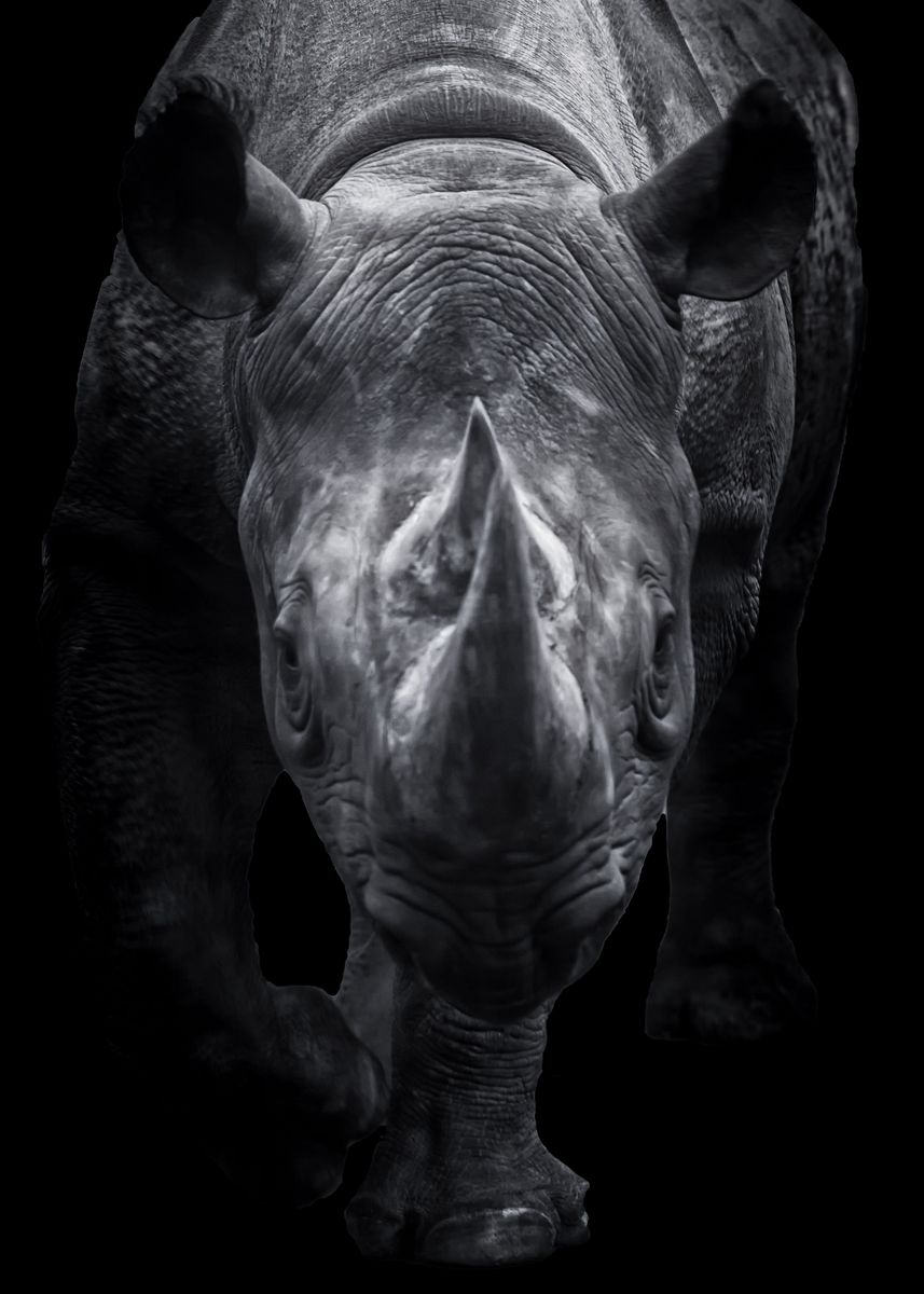 'Black Rhino' Poster by Jukka Heinovirta | Displate