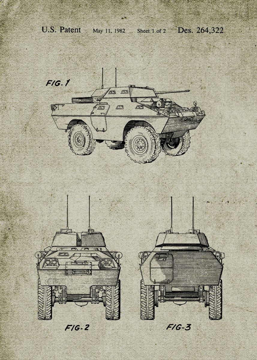 'Military Vehicle #1' Poster, picture, metal print, paint by Nicram K ...