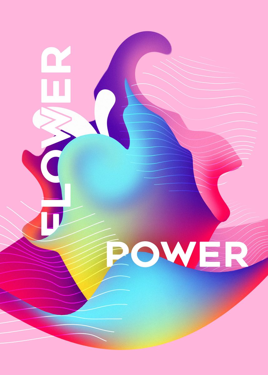 'Flower Power' Poster, picture, metal print, paint by Jessica Pace ...