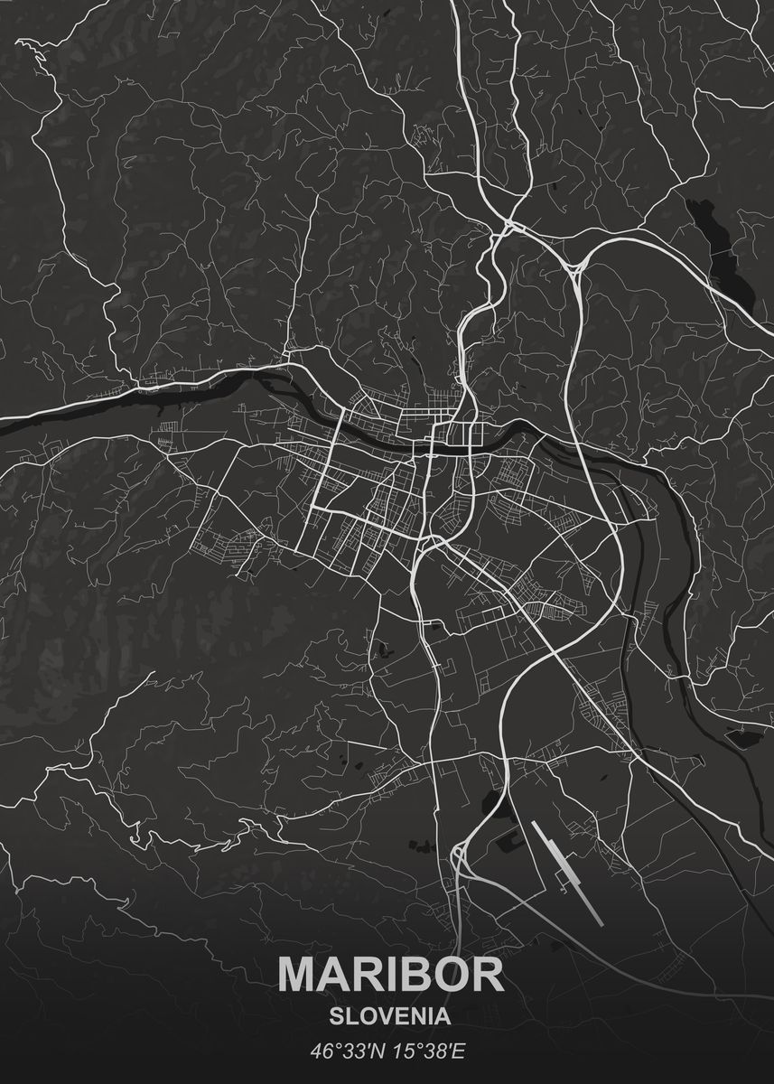 'MARIBOR SLOVENIA' Poster by Iwoko | Displate