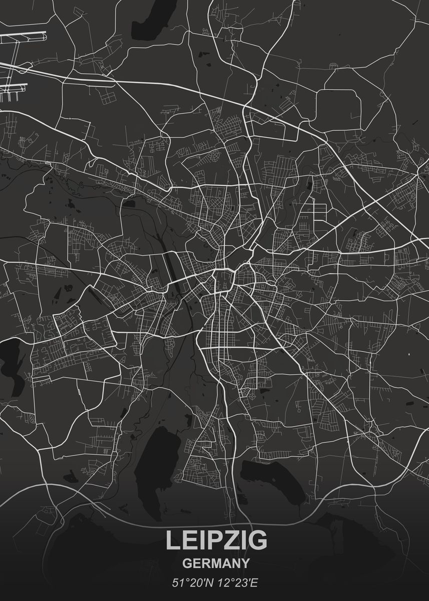 'LEIPZIG GERMANY' Poster, picture, metal print, paint by Iwoko | Displate