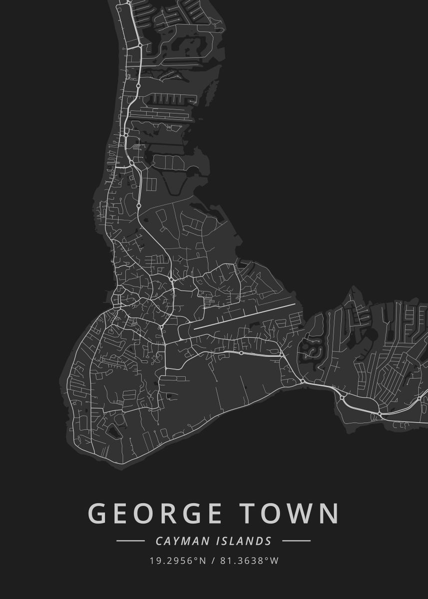 'George Town Cayman Islands' Poster, picture, metal print, paint by ...