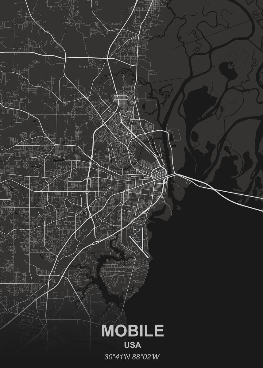 'MOBILE USA' Poster, picture, metal print, paint by Iwoko | Displate