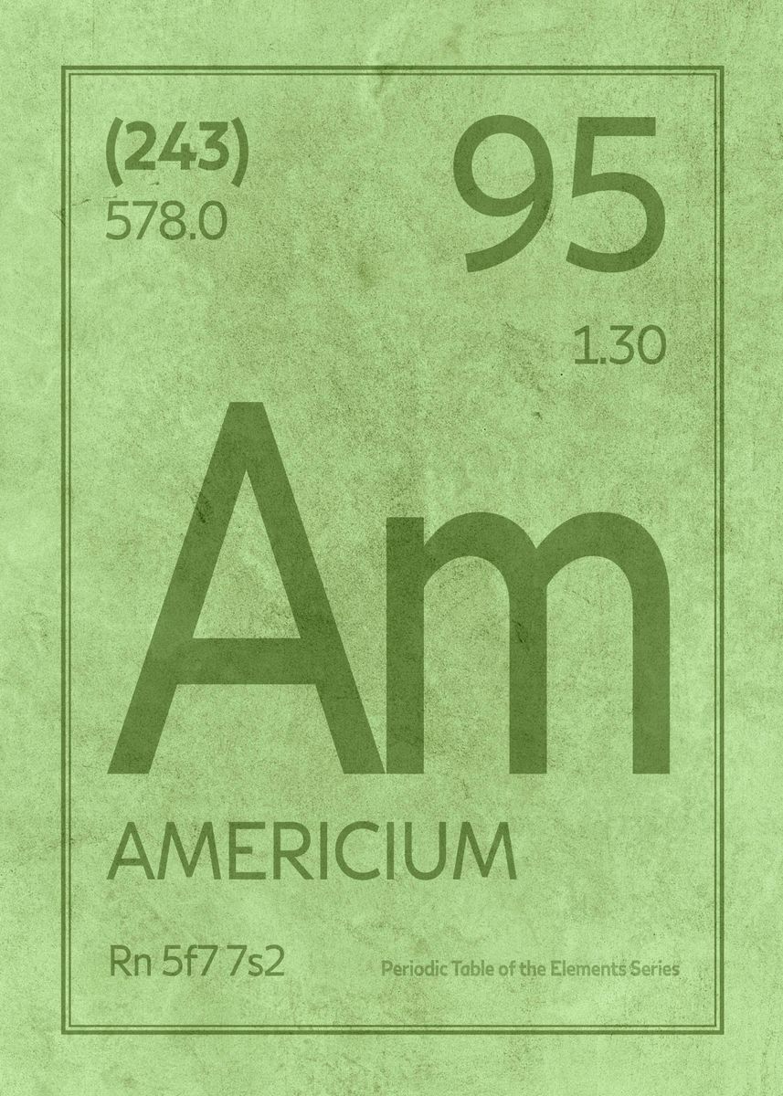 'Americium Element Symbol' Poster by Design Turnpike | Displate