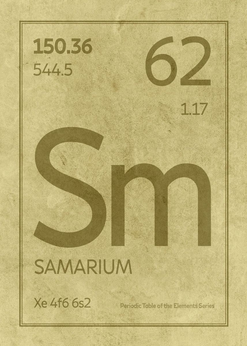 'Samarium Element Symbol' Poster by Design Turnpike | Displate