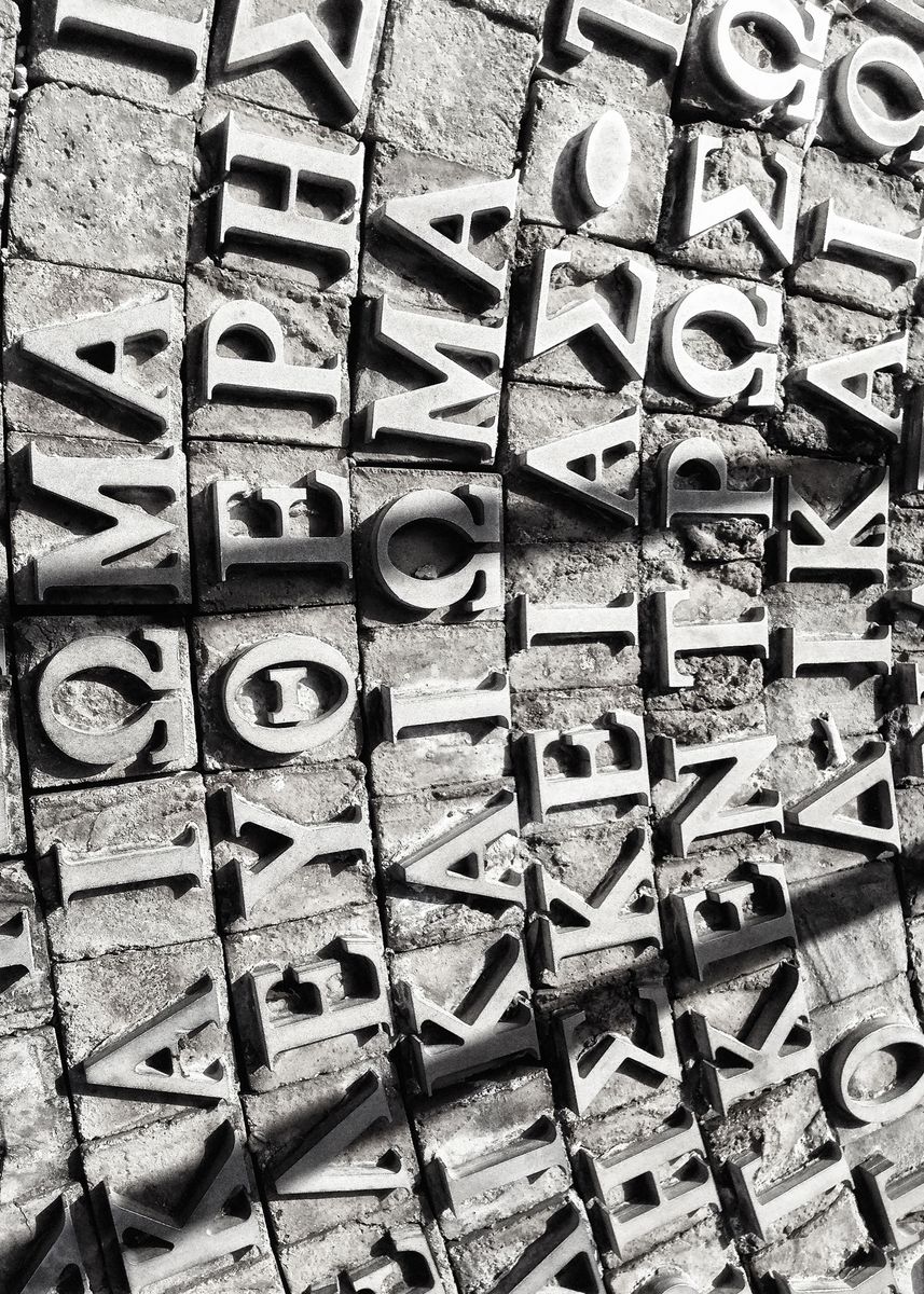 'Liberty sign b/w' Poster by Katerina Ralli | Displate