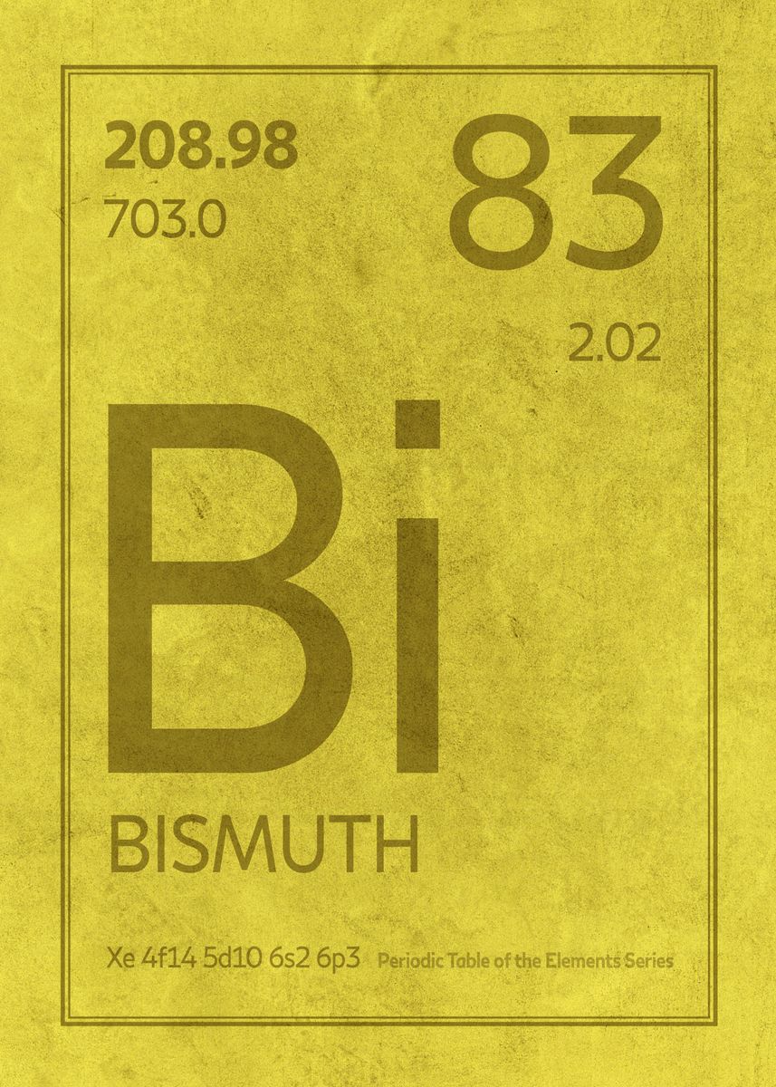 'Bismuth Element Symbol' Poster by Design Turnpike | Displate