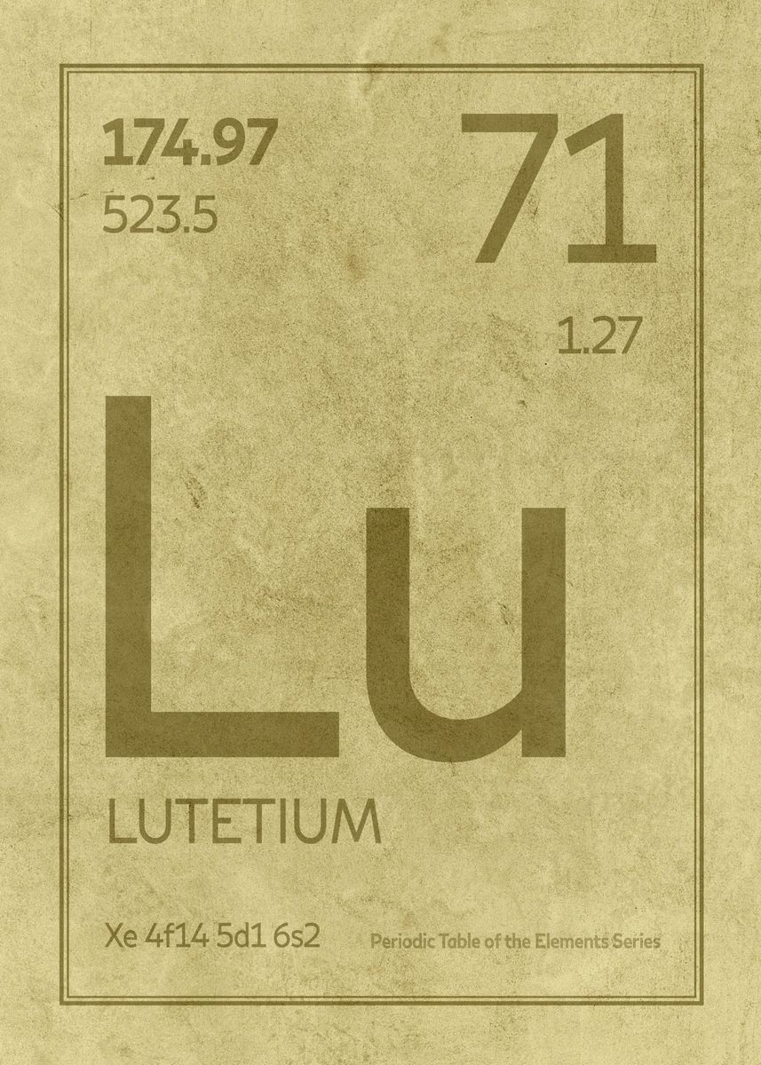 'Lutetium Element Symbol' Poster by Design Turnpike | Displate