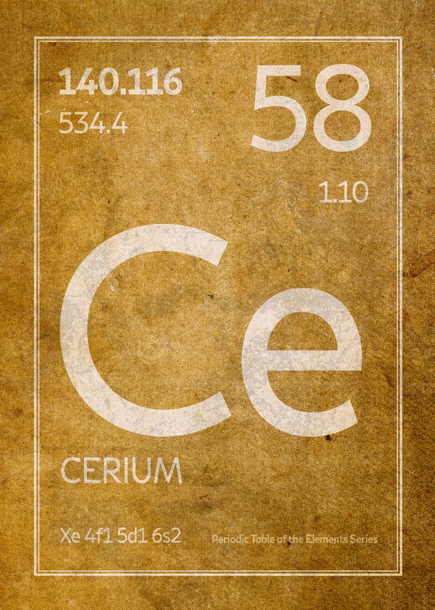 'Cerium Element Symbol' Poster by Design Turnpike | Displate