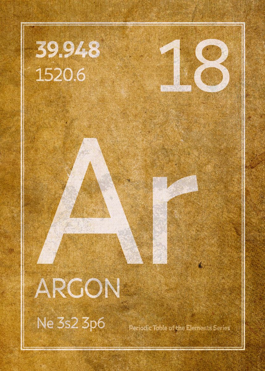 'Argon Element' Poster, picture, metal print, paint by Design Turnpike ...