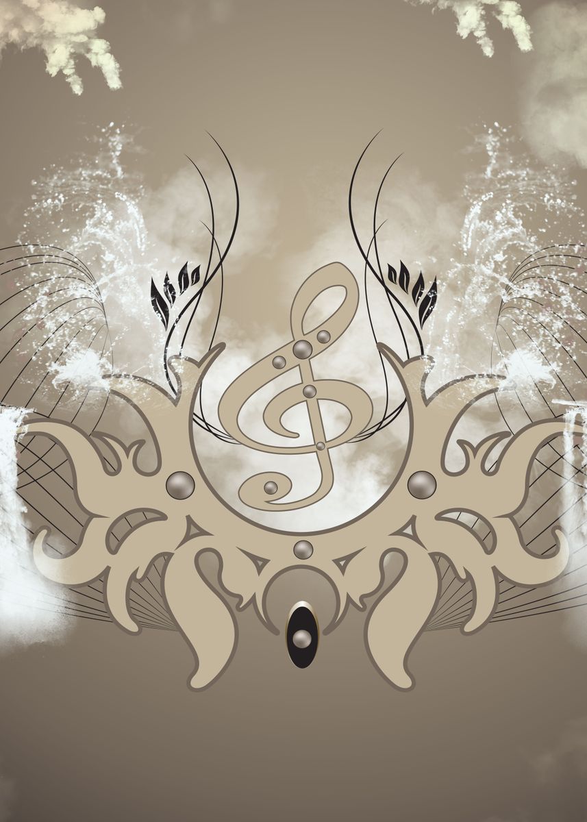 'Decorative clef' Poster by Heike Köhnen | Displate