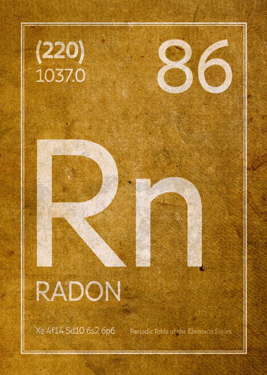 'Radon Element Symbol' Poster by Design Turnpike | Displate