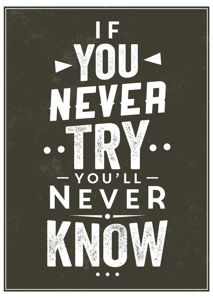 'Just try' Poster, picture, metal print, paint by Ruslan Geliskhanov ...