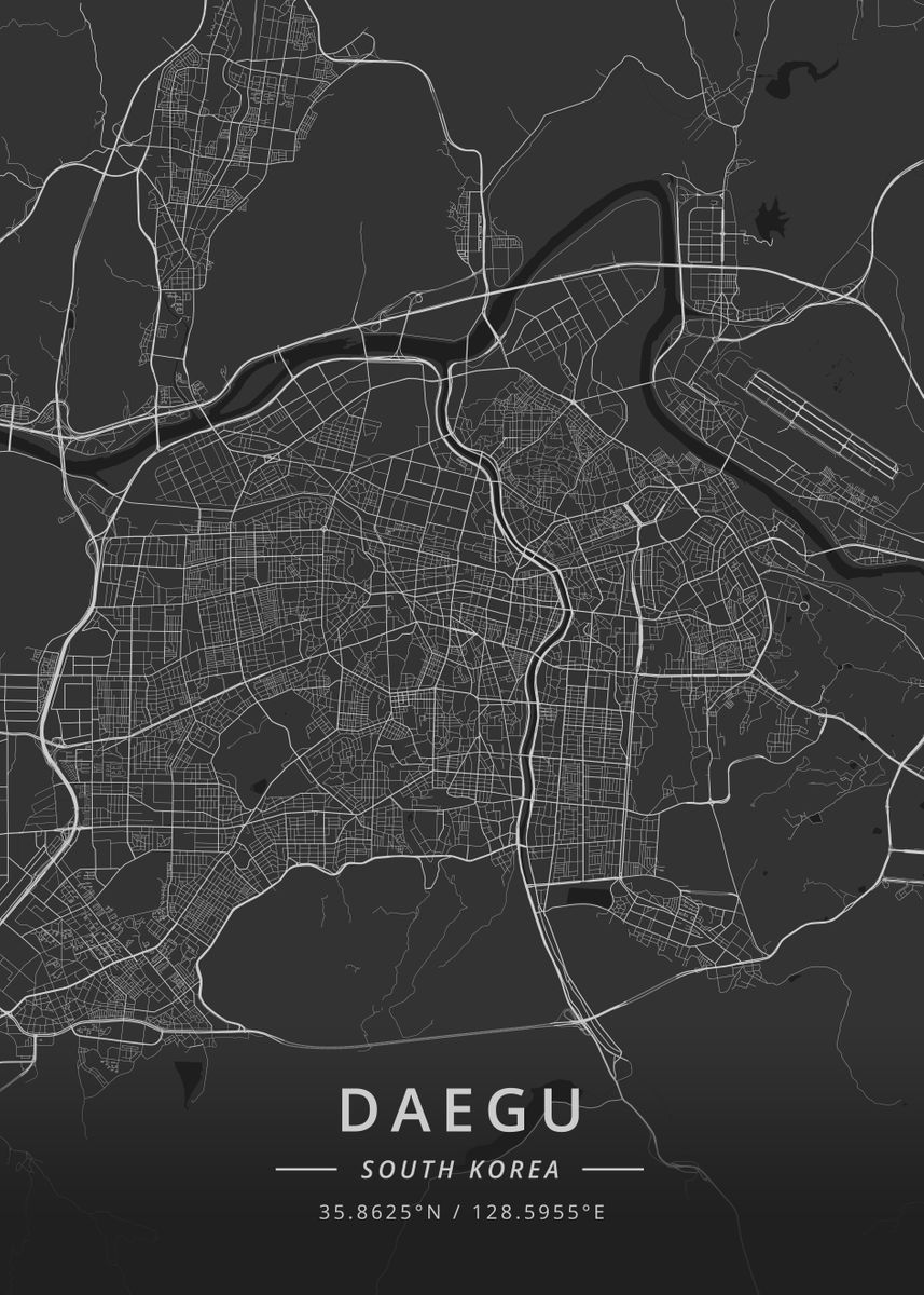 'Daegu, South Korea' Poster, picture, metal print, paint by Designer ...