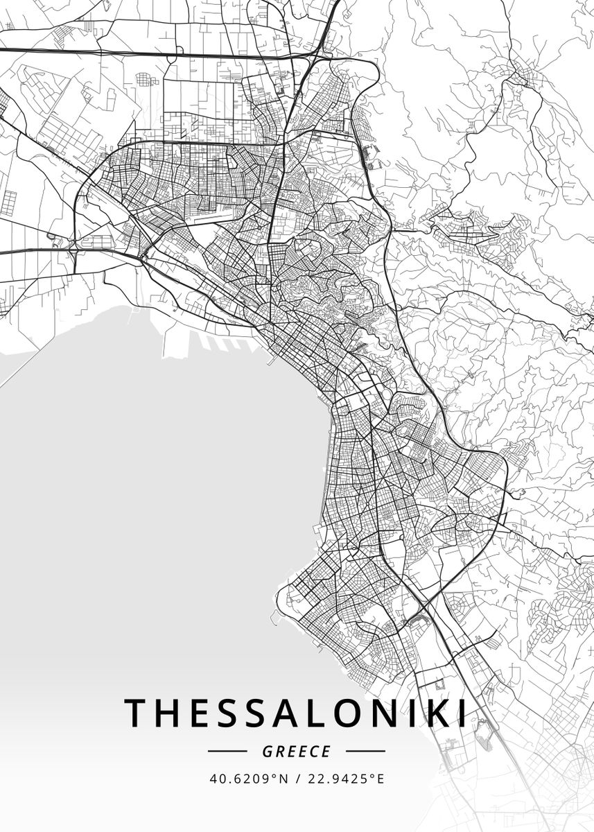 'Thessaloniki, Greece' Poster, picture, metal print, paint by Designer ...