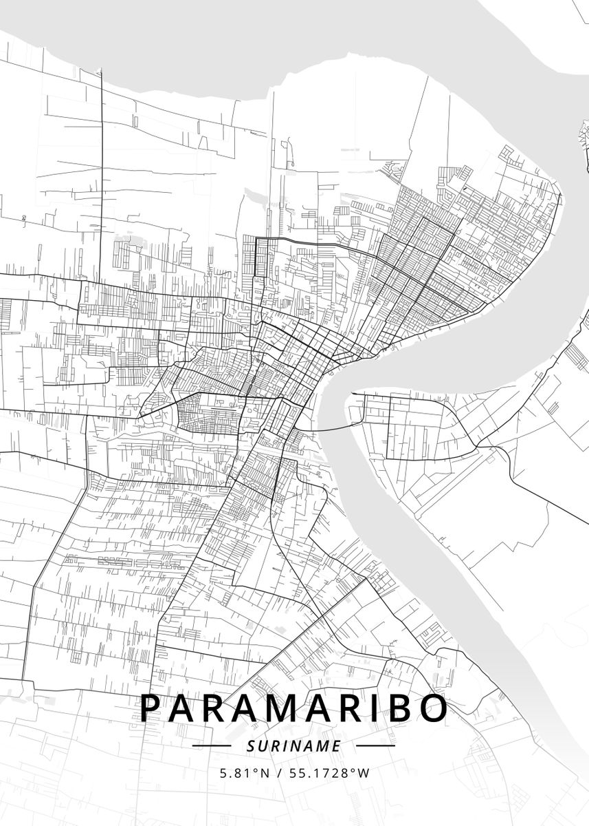 'Paramaribo, Suriname' Poster, picture, metal print, paint by Designer ...
