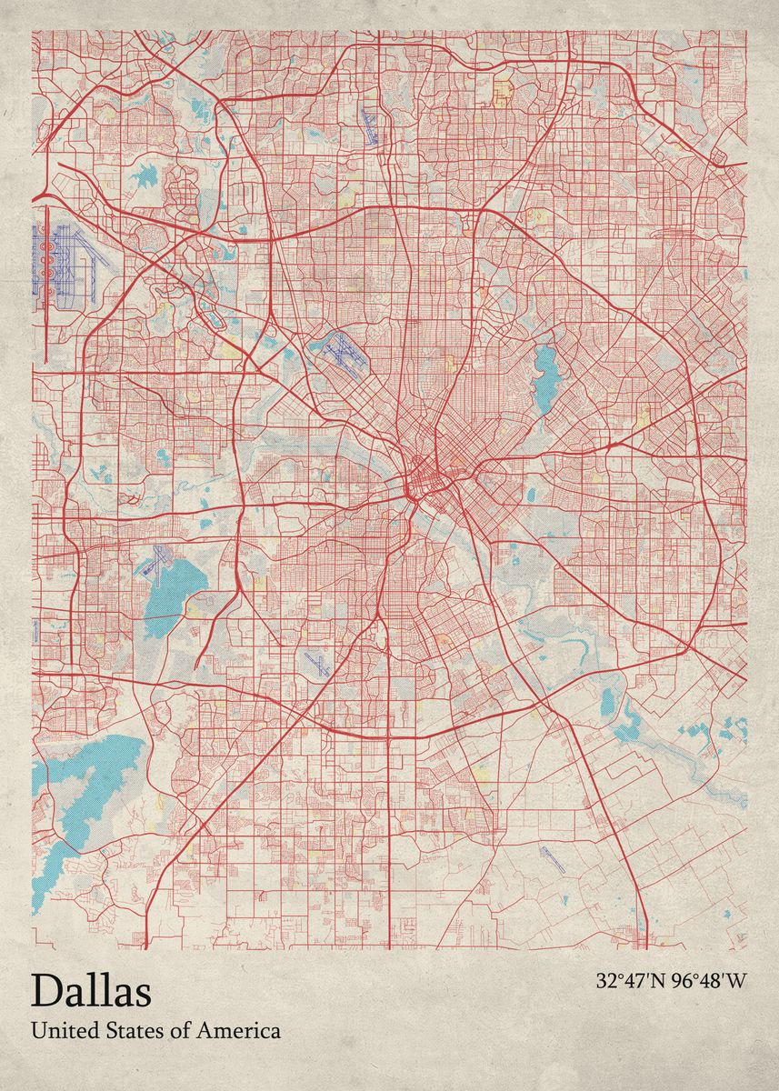 'Dallas USA' Poster by Iwoko | Displate