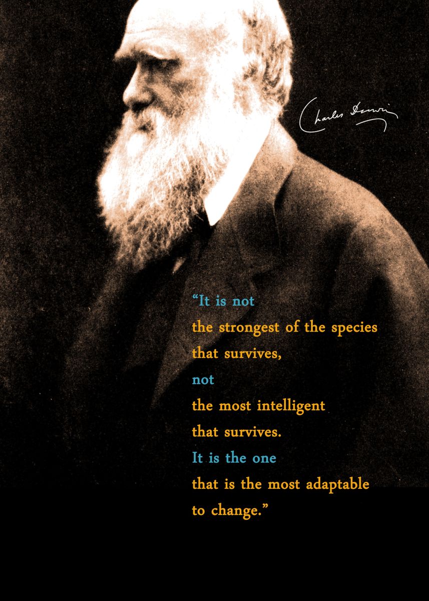 'Charles Darwin Quote 1' Poster, picture, metal print, paint by ...