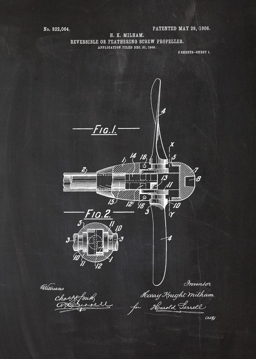 'Reversible Screw Propeller' Poster, picture, metal print, paint by ...